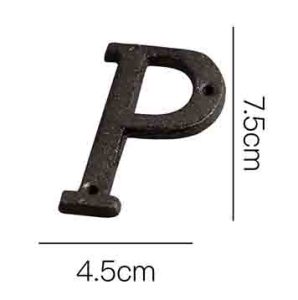 Cast Iron Antique House Door Alphabet Letters and Numbers Signs Cast ...
