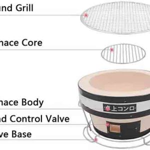 Japanese Style Ceramic Hibachi BBQ Table Grill Round – BBQ BRO