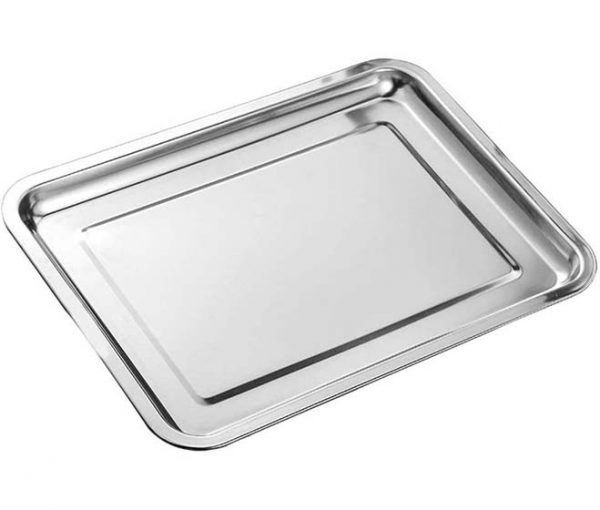 Stainless Steel BBQ Serving Tray Grill Plate Food Platter Container (45 ...