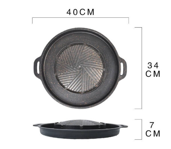 2 in 1 Korean BBQ Grill Plate For Portable Gas Stove (34cm) – BBQ BRO